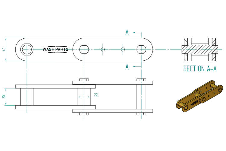 Chain conveyor "WASH PARTS" - Car Wash Transmissies